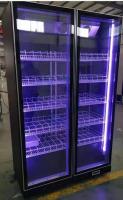 China Air Cooling Two Door Glass Display Fridge for sale