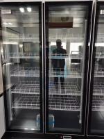 China Air Cooling Two Door Glass Display Fridge for sale