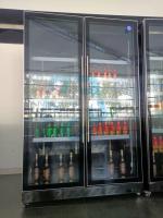 China Air Cooling Two Door Glass Display Fridge for sale