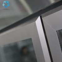 China Glass Door Stainless Steel Freezers Double Temperature 220V for sale