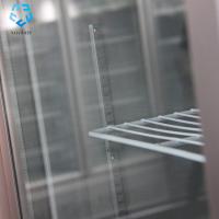 China Glass Door Stainless Steel Freezers Double Temperature 220V for sale