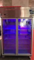 China 220V Double Door Fridge Freezer Commercial 1.2m Double Temperature for sale