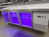 China Horizontal Glass Door Stainless Steel Freezers R134A R290A for sale