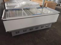 China Sliding Door Supermarket Island Freezer Top Opening 500L 18 Cu Ft for sale