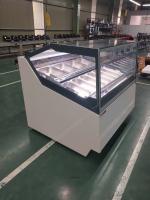 China CE Stainless Steel Ice Cream Showcase Freezer Air Cooling for sale