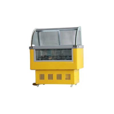 China SS201 SS304 Ice Cream Showcase Display Freezer Tempered Glass for sale