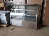 China Air Cooling Ice Cream Showcase Freezer SS304 1200L Curved Glass for sale