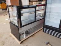China Air Cooling Ice Cream Showcase Freezer SS304 1200L Curved Glass for sale