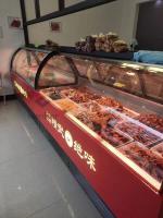 China Curved Glass 2m 2.5m Deli Display Freezer Direct Cooling for sale