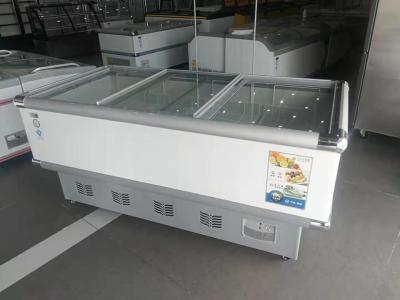 China Deep Capacity Island Cabinet Sliding Door Freezer for sale