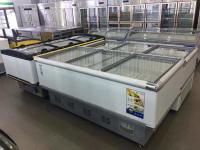 China Deep Capacity Island Cabinet Sliding Door Freezer for sale