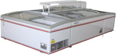 China Top Open Supermarket Island Freezer Single Temperature Manual Defrost for sale