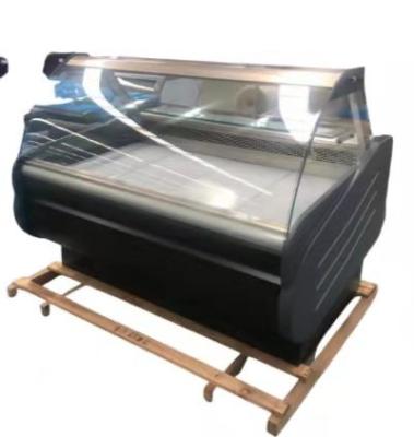 China Front Flap Glass Door Deli Display Counter Fridge Meat for sale