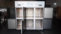 China Six Doors Commercial Upright Freezer Stainless Steel R600a R134a for sale