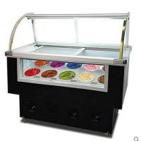 China Stainless Steel Ice Cream Freezer Sliding Door 220V Double Door for sale