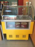 China Stainless Steel Ice Cream Freezer Sliding Door 220V Double Door for sale