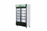 China Supermarket Transparent Glass Door Display Refrigerator Vertical Bottle Chiller for sale