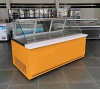 China Air Cooled Stainless Steel Deli Display Freezer CE Marble Slab Seafood for sale
