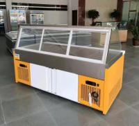 China Air Cooled Stainless Steel Deli Display Freezer CE Marble Slab Seafood for sale
