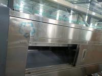 China Curved Glass Butcher Meat Freezer SS304 Front Flip Lid for sale