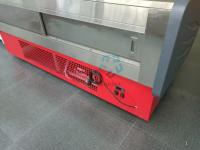 China Curved Glass Butcher Meat Freezer SS304 Front Flip Lid for sale