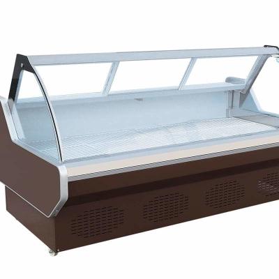 China 1500L 53 Cu Ft Supermarket Island Freezer , Direct Cooling Commercial Meat Display Refrigerator for sale