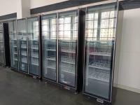 China Slim Glass Door Air Cooling Drink Cooler Wine Display Chiller for sale