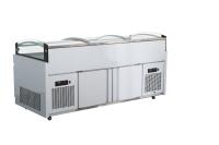 China SS304 Glass Door Chest Freezer Direct Cooling Supermarket for sale