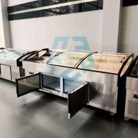 China SS304 Glass Door Chest Freezer Direct Cooling Supermarket for sale
