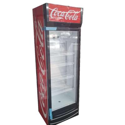 China 338L Drinks Glass Door Display Freezer Direct Cooling Single Door for sale
