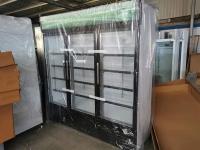 China Three Door Vertical Glass Door Display Freezer 1138L for sale