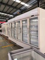 China Three Door Vertical Glass Door Display Freezer 1138L for sale