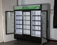 China Three Door Vertical Glass Door Display Freezer 1138L for sale