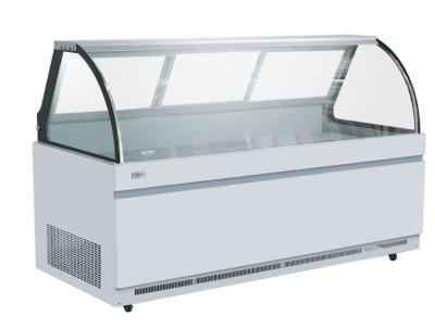 China Sliding Curved Glass Deli Butcher Fridge Display Direct Cooling for sale