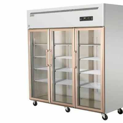 China 3 Doors Upright Stainless Steel Freezers For Restaurant Kitchen for sale