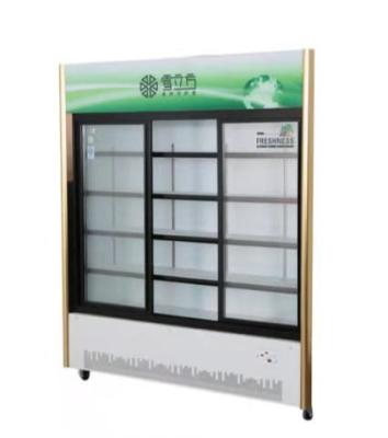 China 1168L Glass Door Display Freezer , 110V To 240V 3 Sliding Door Refrigerator for sale