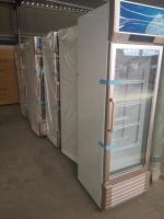 China Rose Gold Aluminium Door Frame Vertical Single Door Glass Door Display Freezer for sale