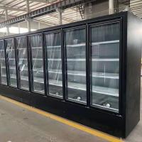 China Supermarket Air Curtain Cabinet R404A R134A Continuous Row for sale