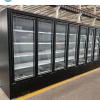 China Supermarket Air Curtain Cabinet R404A R134A Continuous Row for sale