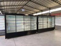 China Supermarket Air Curtain Cabinet R404A R134A Continuous Row for sale