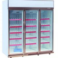 China 1860L Upright Glass Door Display Freezer 110V To 240V 3 Door for sale