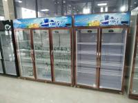 China 1860L Upright Glass Door Display Freezer 110V To 240V 3 Door for sale
