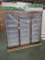 China 1860L Upright Glass Door Display Freezer 110V To 240V 3 Door for sale