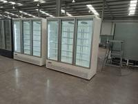 China Cheap Double Door Under Unit Vertical Glass Door Freezer Commercial Refrigerator for sale