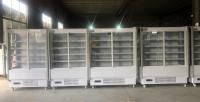 China Upright Commercial Glass Door Display Freezer Sliding 2 Door Fan Cooling for sale