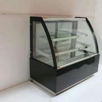 China Curved Glass Cake Display Showcase for sale