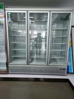 China Supermarket Glass Door Upright Fridge 4 Doors 110V To 240V for sale