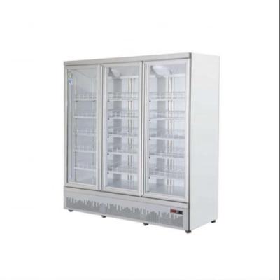 China Under unit Convenience three glass doors Refrigerated stereoscopic display cabinet for sale