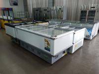 China Glass Door White Display Cabinet Freezer Refrigerated Fresh for sale
