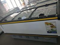 China Glass Door White Display Cabinet Freezer Refrigerated Fresh for sale